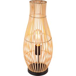Globo LIGHTING Tischleuchte "LAGLIO", naturfarben, 1 Stk., Leuchten, Tischlampe/Schlafzimmer/Wohnzimmer/bambus/Hanf braun