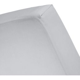 Spannbettlaken Cinderella "Weekend", grau (hellgrau), B:180cm L:220cm, Renforcé, Obermaterial: 100% Baumwolle, Bettlaken, OEKO-TEX-zertifiziert