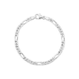 Armband Firetti "Schmuck Geschenk Silber 925 Armschmuck Armkette Figarokette" Gr. 19, silber (silberfarben), Armbänder, Herren, 19, Silber 925 (Sterlingsilber), Made in Germany