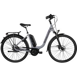 Zündapp E-Bike ZÜNDAPP "X300" Gr. 51, silber (silber, lila, schwarz), Elektrofahrräder, 51cm, 27,5 Zoll (69,85cm), Pedelec, Elektrofahrrad für Damen u. Herren