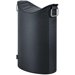Wäschebox Blomus "Wäschesammler FRISCO, Wäschekorb, im chicen Design, Höhe ca. 67 cm", schwarz, B:45cm H:70cm T:28cm, Aluminium, Kunststoff, Wäschesammler, praktischer Aufbewahrungshelfer, Fassungsvermögen ca. 65 Liter