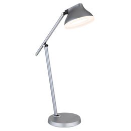 Globo LIGHTING LED Tischleuchte "HALVAR", grau matt, Leuchten, Tischlampe/Arbeitszimmer/Bürotischleuchte/beweglich