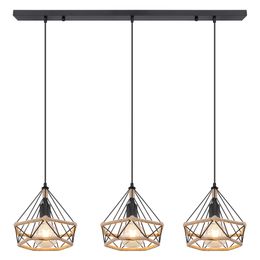 Globo LIGHTING Hängeleuchte "ULLEU", schwarz, Leuchten, Hängelampe/Pendelleuchte/Esszimmer/Wohnzimmer/Esstisch