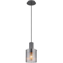Globo LIGHTING Hängeleuchte "TULIVAR", grau dunkel, 1 Stk., Leuchten, Hängelampe/Pendelleuchte/Esszimmer/Wohnzimmer/Esstisch