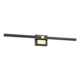 Eglo Wandleuchte "PEGUERA", schwarz (schwarz, messing, gebürstet weiß), 1, Ø 0 H: 11cm, 1 Stk., Leuchten, Spiegelleuchte, Badezimmer, Metall, Schwarz und Messing, IP44
