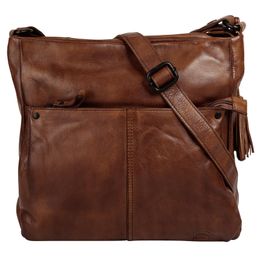 SPIKES & SPARROW Umhängetasche SPIKES & SPARROW, Damen, Gr. B/H/T: 28cm x 28cm x 11cm onesize, cognac, Leder, vintage, Taschen, echt Leder
