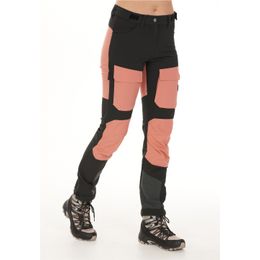 Softshellhose WHISTLER "Anissy", Damen, Gr. 40, EURO-Größen, schwarz (schwarz, pink), 65% Polyester, 35% Baumwolle, mehrfarbig, lang, Hosen, mit atmungsaktivem Material