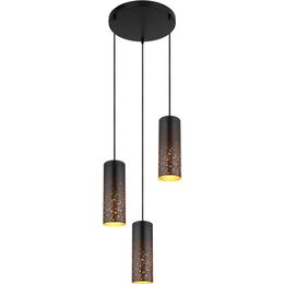 Globo LIGHTING Hängeleuchte "CROCKY", schwarz, 1 Stk., Leuchten, Hängelampe/Pendelleuchte/Esszimmer/Wohnzimmer/Esstisch
