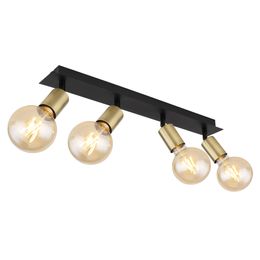 Globo LIGHTING Deckenstrahler "LILIANA", schwarz, H: 10cm, 1 Stk., Leuchten, Deckenstrahler/altmessing/Flur/Wohnzimmer