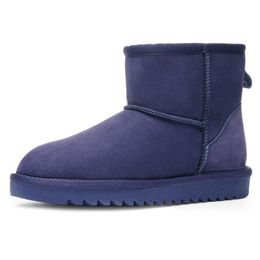 Ara Damen Schlupfboots "Alaska Classic Short", Gr. 41ozean classic, Lammfell, Veloursleder, unifarben, Schuhe, Winterboots zum Schlupfen in bequemer