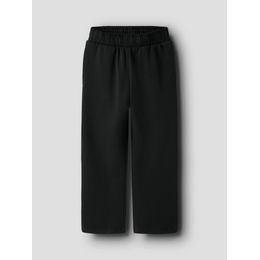 Sweathose name it "NKMMALLO STRAIGHT SWEAT PANT BRU NOOS", Jungen, Gr. 152, N-Gr, schwarz (blank), Sweatware, Obermaterial: 80% Baumwolle, 20% Polyester, unifarben, Basic normal, Hosen