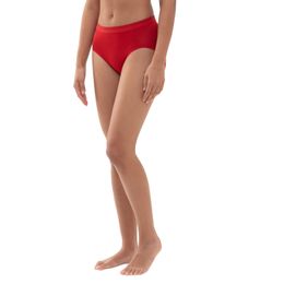 Taillenslip Mey "SERIE EMOTION", Damen, Gr. 40, rot (rubin), Feinripp, Obermaterial: 50% Viskose, 46% Polyamid, 4% Elasthan, k&ouml;rpernah, Unterhosen Taillenslip, Ohne auftragende Seitenn&auml;hte