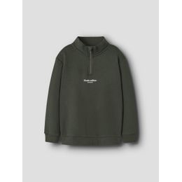 Sweatshirt name it "NKMBRODY LS NREG SWEAT ZIP BRU NOOS", Jungen, Gr. 122/128, rosin (blank), Sweatware, Obermaterial: 70% Baumwolle, 30% Polyester, bedruckt, unifarben, Basic h&uuml;ftlang, Rundhals, Rippb&uuml;ndchen, Sweatshirts Sweatshirt, mit Stehkragen und kurzem Rei&szlig;verschluss