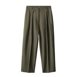 Mango Pleat-Front Pants 'NASA' female Green size 40