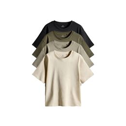 The Set T-Shirt Jungen Gr&ouml;&szlig;e 134 beige / grau / oliv / schwarz