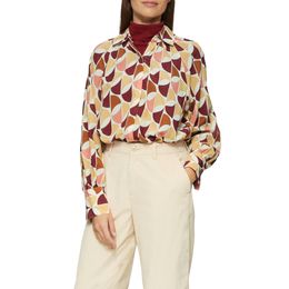 Langarmbluse s.Oliver, Damen, Gr. 40, rosa (winter blush aop), Web, Obermaterial: 60% Baumwolle, 40% Viskose, gemustert, regular fit taillenbedeckt, ohne Ausschnitt, Manschette, Blusen, mit All-Over Muster