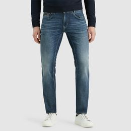 PME-Legend Straight-Jeans PME LEGEND "Commander 3.0 PTR180", Herren, Gr. 32, Länge 36, blau (deep mid blau), Denim/Jeans, Obermaterial: 98% Baumwolle, 2% Elasthan, Jeans Straight-Jeans