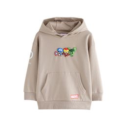 next Sweatshirt Jungen Gr&ouml;&szlig;e 134 blau / taupe / limette / feuerrot