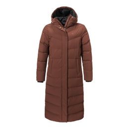 Schöffel Daunenjacke SCHÖFFEL "Down Coat Style Vindave WMS", Damen, Gr. 44, braun, Obermaterial: 100% Polyester. Futter: 100% Polyester. Füllung: 80% Daunen, 20% Federn, Jacken, Wärmend, winddicht, wasserabweisend