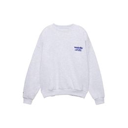 Pull&Bear Pull&bear Sweatshirt 'PACIFIC WEIRDLY' Damen Gr&ouml;&szlig;e M dunkelblau / graumeliert