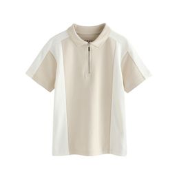 next Poloshirt Jungen Größe 170 hellbeige / greige