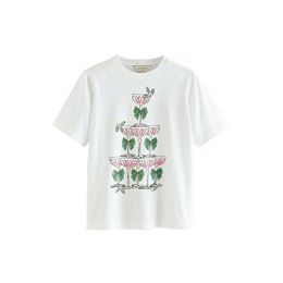 next T-Shirt 'Festive Champagne Tower' Damen Gr&ouml;&szlig;e XXXL hellbeige / gr&uuml;n / rosa / schwarz