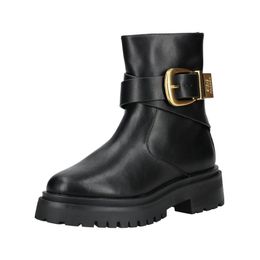 Bikerboots Steve Madden "Steve Madden Stiefelette Leder", Damen, Gr. 36, schwarz (schwarz, gold), Leder, Schuhe Bikerboots