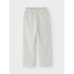 Sweathose name it "NKMMALLO STRAIGHT SWEAT PANT BRU NOOS", Jungen, Gr. 128, N-Gr, light grau melange (blank), Sweatware, Obermaterial: 80% Baumwolle, 20% Polyester, meliert, unifarben, Basic normal, Hosen