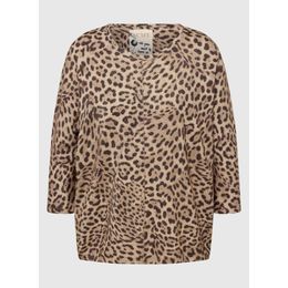 Print-Shirt Lecomte "T-Shirt", Damen, Gr. 40, braun, 40%Viskose 26%Polyamid 24%Polyester 10%Metallic Garn, gerade, Shirts