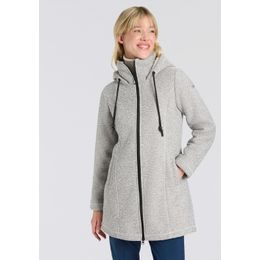 Strickfleecejacke CMP, Damen, Gr. 42, grau meliert, Obermaterial: 100% Polyester, Jacken