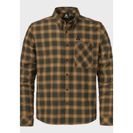 Sch&ouml;ffel Outdoorhemd SCH&Ouml;FFEL "Urban Shirt Style Kleion MNS", Herren, Gr. 50, Normalgr&ouml;&szlig;en, braun (4745, braun), Oberstoff: 100% Baumwolle, V-Ausschnitt, Hemden
