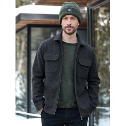 Langarmhemd Lerros "Lerros Herren Overshirt in urbanem Style", Herren, Gr. L, Normalgrößen, classic navy, 90% Polyester, 10% Viskose, Hemden
