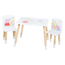 Roba Kindersitzgruppe »Peppa Pig« - 26,5x26,5x54cm - weiß - Holz / Holz