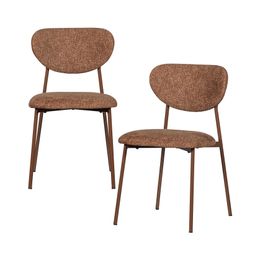 Tchibo - 2 Woood »Valor« Esszimmerstühle - 46x56x77cm - braun - Polyester / Metall