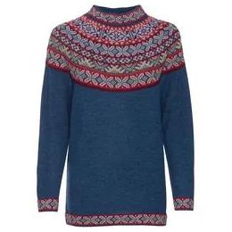 DW-Shop Alpaka-Pullover, Jacquard blau, 44/46