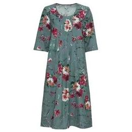DW-Shop Baumwoll-Kleid, Druck salbei, 42