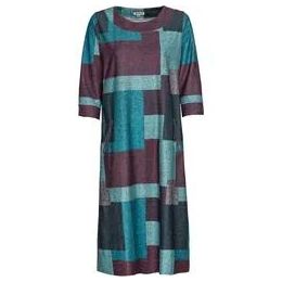 DW-Shop Baumwoll-Kleid, Druck petrol, 42