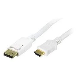 Deltaco DisplayPort > HDMI 2m Wei&szlig;