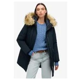 Superdry f&uuml;r Damen. W5011786A Kunstpelz-Parka Everest navy (XS), Recyceltes Polyester, Nachhaltig, Marine