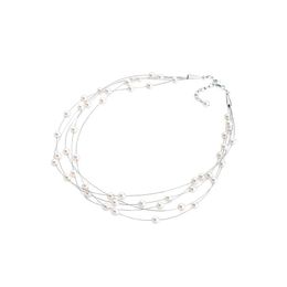 Elli Kette Damen Größe 43 silber / weiß / perlweiß