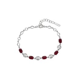 Gaya Armband Damen Gr&ouml;&szlig;e One Size merlot / silber