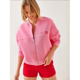Bianco Lucci Sweatjacke Damen Gr&ouml;&szlig;e S hellpink