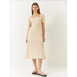 Bianco Lucci Kleid Damen Gr&ouml;&szlig;e 38 beige Winterkleid