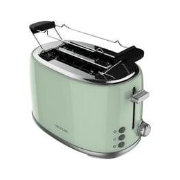 Cecotec Toaster Toast&Taste 1000 Retro Double Green gr&uuml;n, 980 Watt, f&uuml;r 2 Scheiben Toast