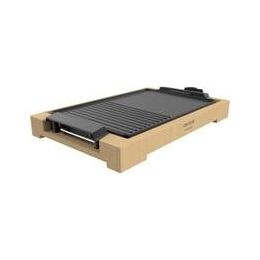 Cecotec Tischgrill Tasty&Grill 2000 Bamboo Black, Elektro-Grillplatte holz, 2.000 Watt