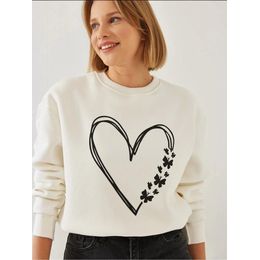 Bianco Lucci Sweatshirt Damen Gr&ouml;&szlig;e M beige / schwarz