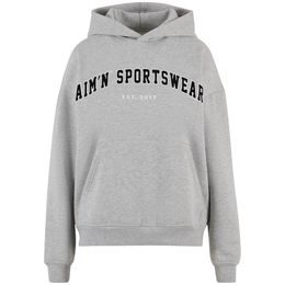 aim'n Aim'n Sweatshirt 'Varsity Sweat' Damen Gr&ouml;&szlig;e S grau / schwarz / wei&szlig;