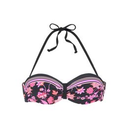 Lascana Bikinitop Damen Gr&ouml;&szlig;e 80 nachtblau / pink