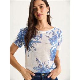 Bianco Lucci T-Shirt Damen Gr&ouml;&szlig;e L blau / dunkelblau / wei&szlig;