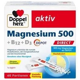 Queisser Doppelherz Magnesium 500 + B12 + D3 Depot Direct 60 ST